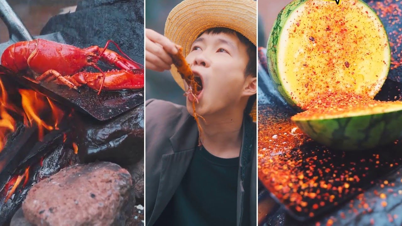 Peaceful Outdoor Cooking And Eating Delicious Food - ASMR - YouTube