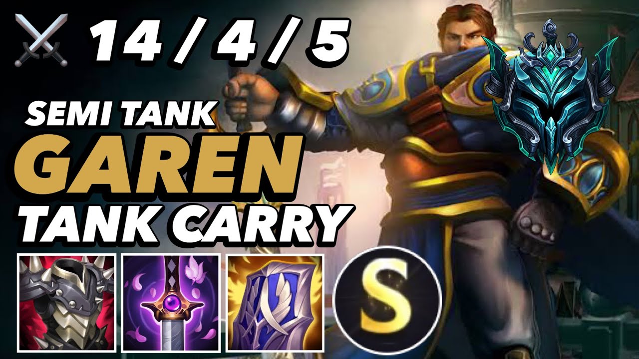 WILD RIFT GAREN : S RATING TANKER CARRY BARON LANE ?? BUILD SEMI TANK ...