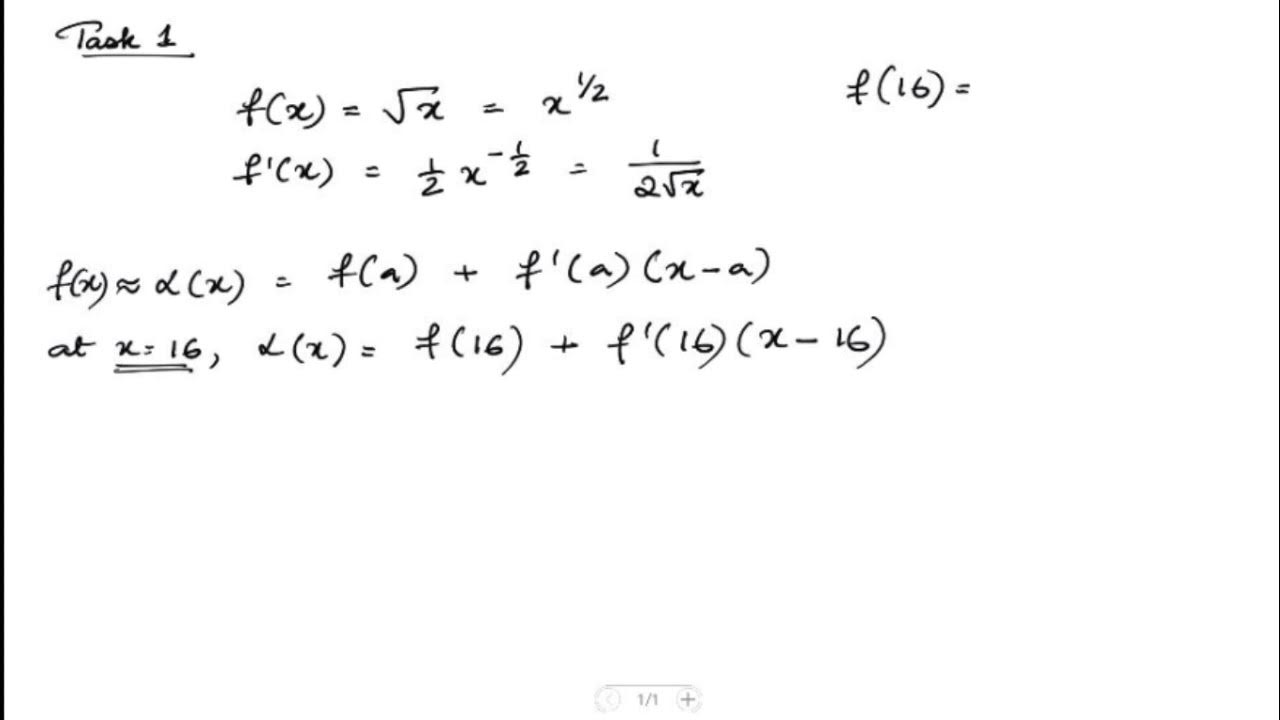 Linear Approximation | Example 1 | Numerical Computation - YouTube