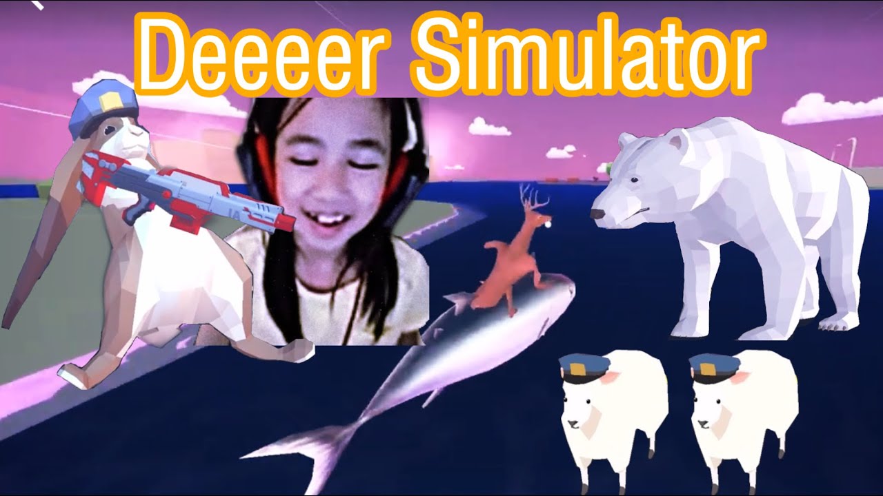 Deeer Simulator Walkthrough P2 l Deeeer VS. Police Sheep, Polar Bear ...