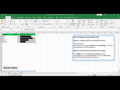 How to Creating in cell bar Chart in Excel - YouTube