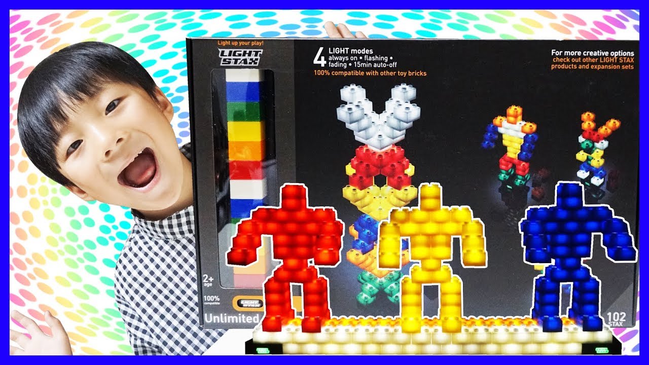 희성이의 반짝반짝 라이트스택 블럭놀이 컬러송 핑거송 색깔배우기 마법놀이 Block Learn Color Song Nursery