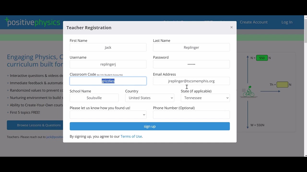 Create a Teacher Account on Positive Physics/Chemistry/STEM - YouTube