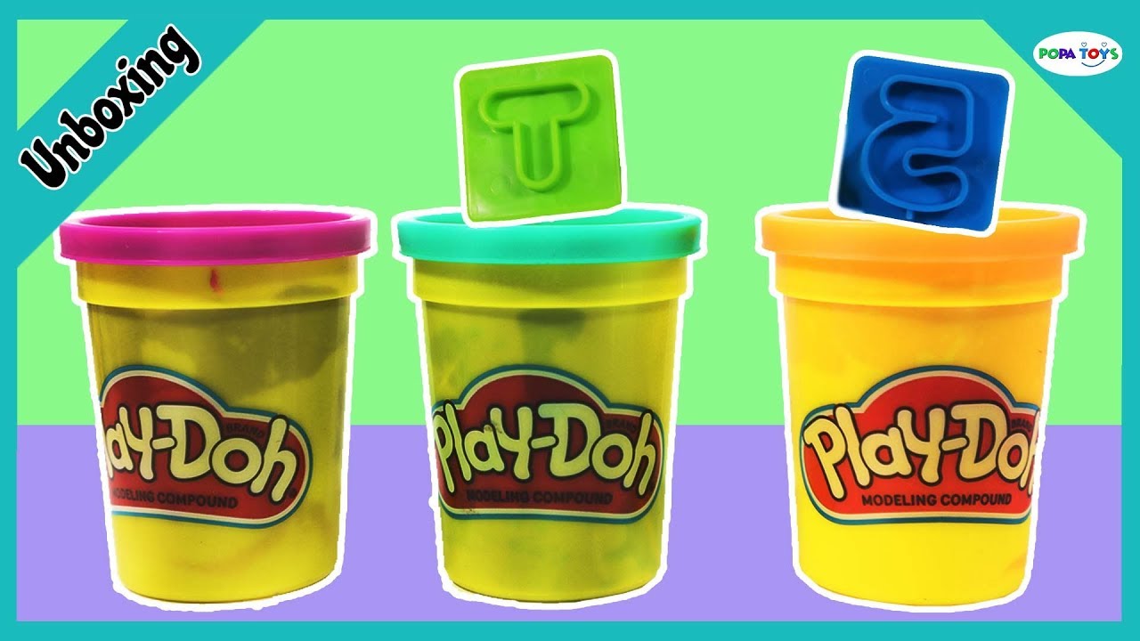 Unboxing Play-Doh Letters, Numbers n Fun - Play-Doh Learn Colors - YouTube