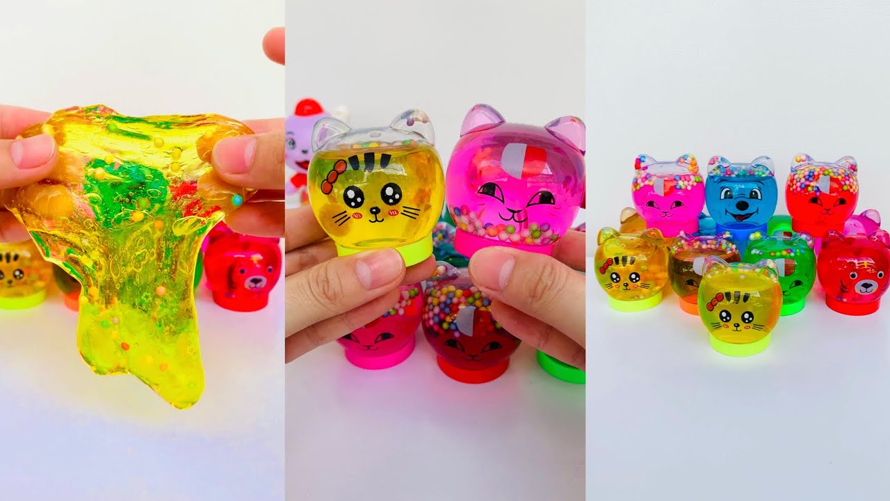 Slime Giòn Hình Con Mèo Và Chú Cún Siêu Đẹp - YouTube