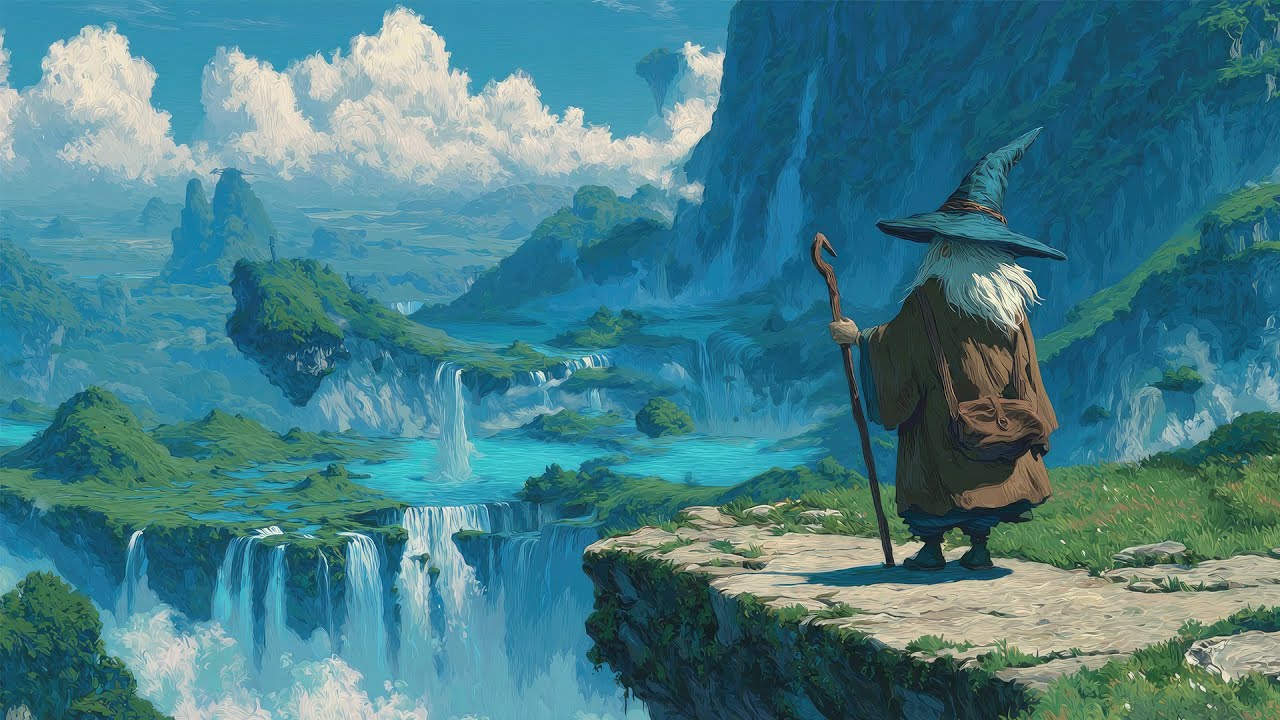 Wizard's Journey to the Hidden Waterfall | Fantasy Music for Meditation ...