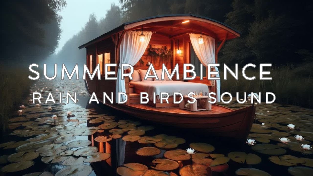🔥🌞 Summer ambience • ASMR nature sounds • Ocean, rain & breeze • Relax ...