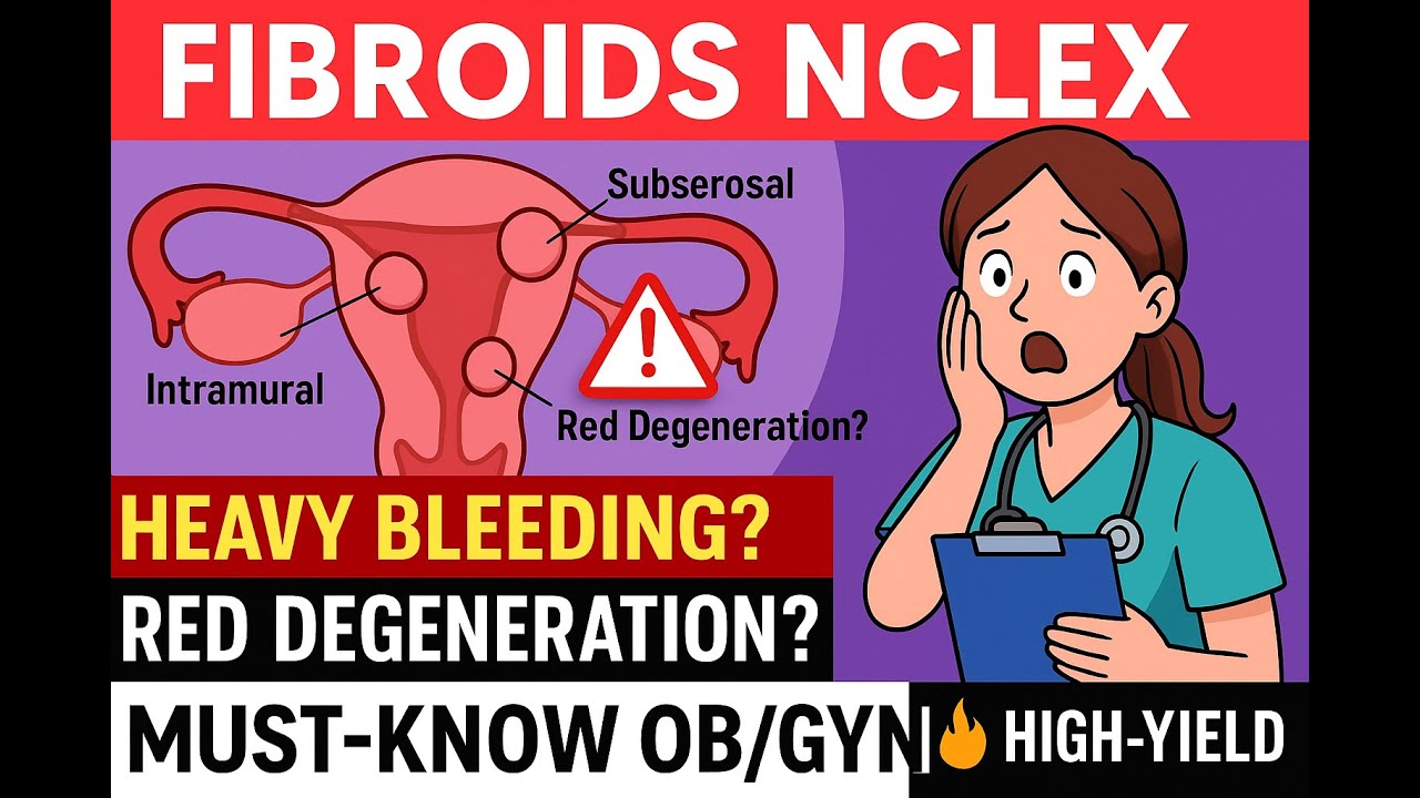 NCLEX Fibroids Made Simple! 🚨 Types, Management & Red Degeneration ...
