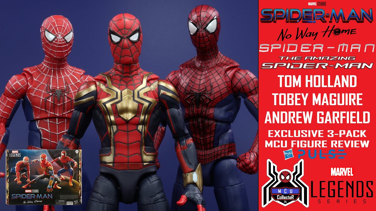 Marvel Legends SPIDERMAN NO WAY HOME 3-Pack Tobey Andrew Tom Pulse ...