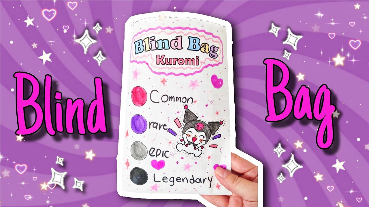 Kuromi Blind Bag Paper 💜 Unboxing ASMR Paper Nails | Daz Paper ASMR ...