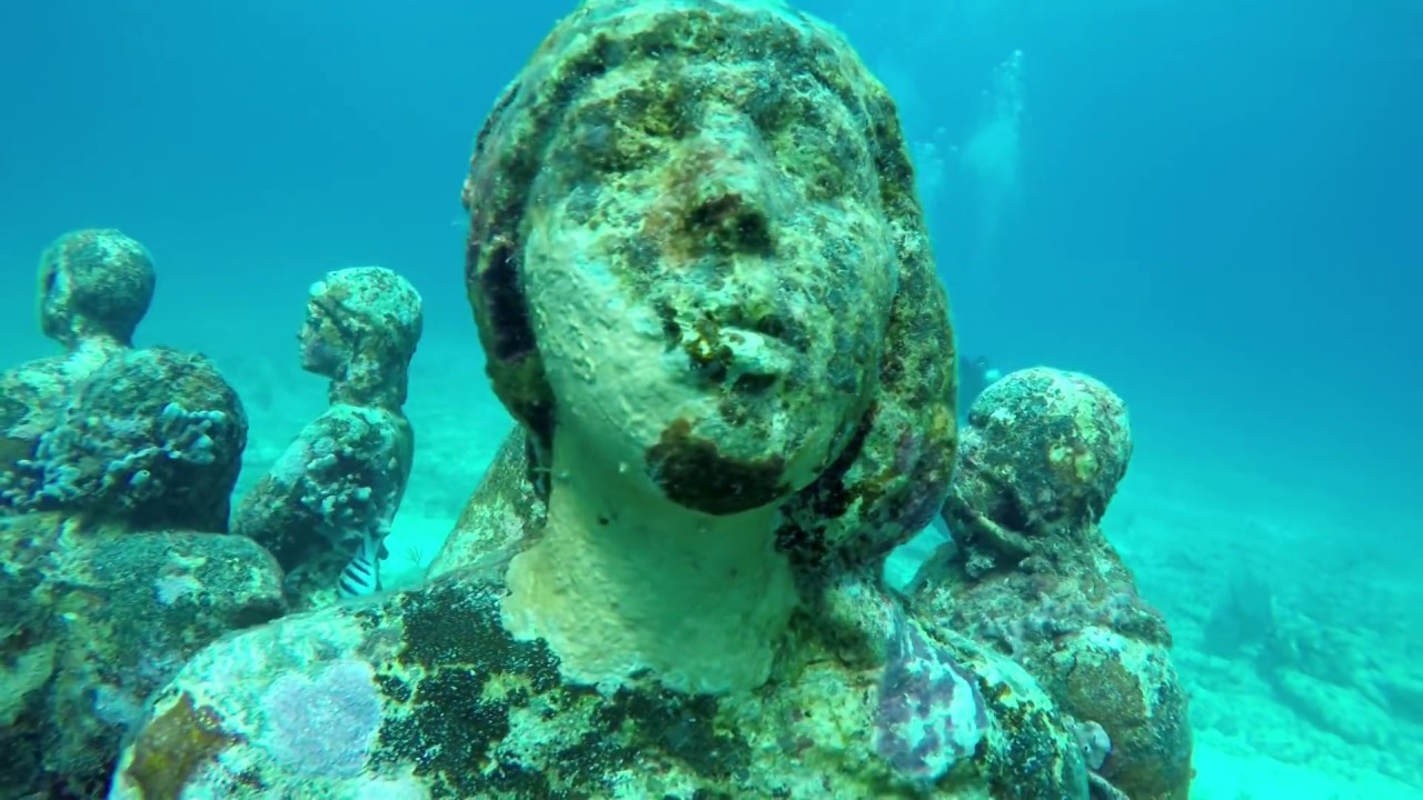 DIVING MEXICO CANCUN UNDERWATER MUSEUM (MUSA) - YouTube