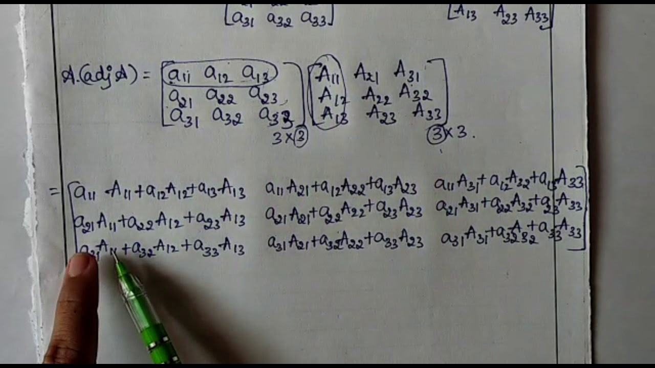 Theorem on adjoint of a matrix - YouTube