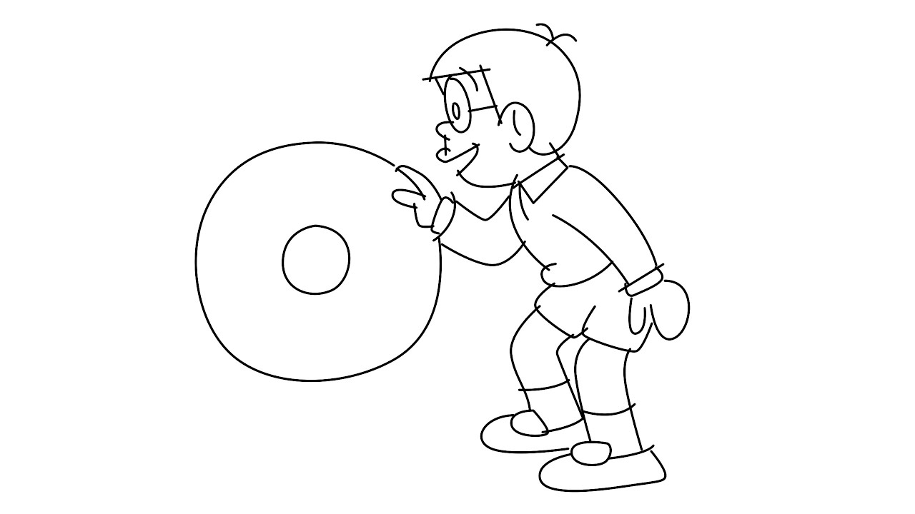 How to draw Nobi Nobita step by step for beginners from Doraemon - YouTube
