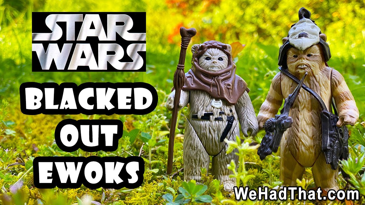 The Blacked Out Ewoks: Vintage Chief Chirpa & Logray action figures ...