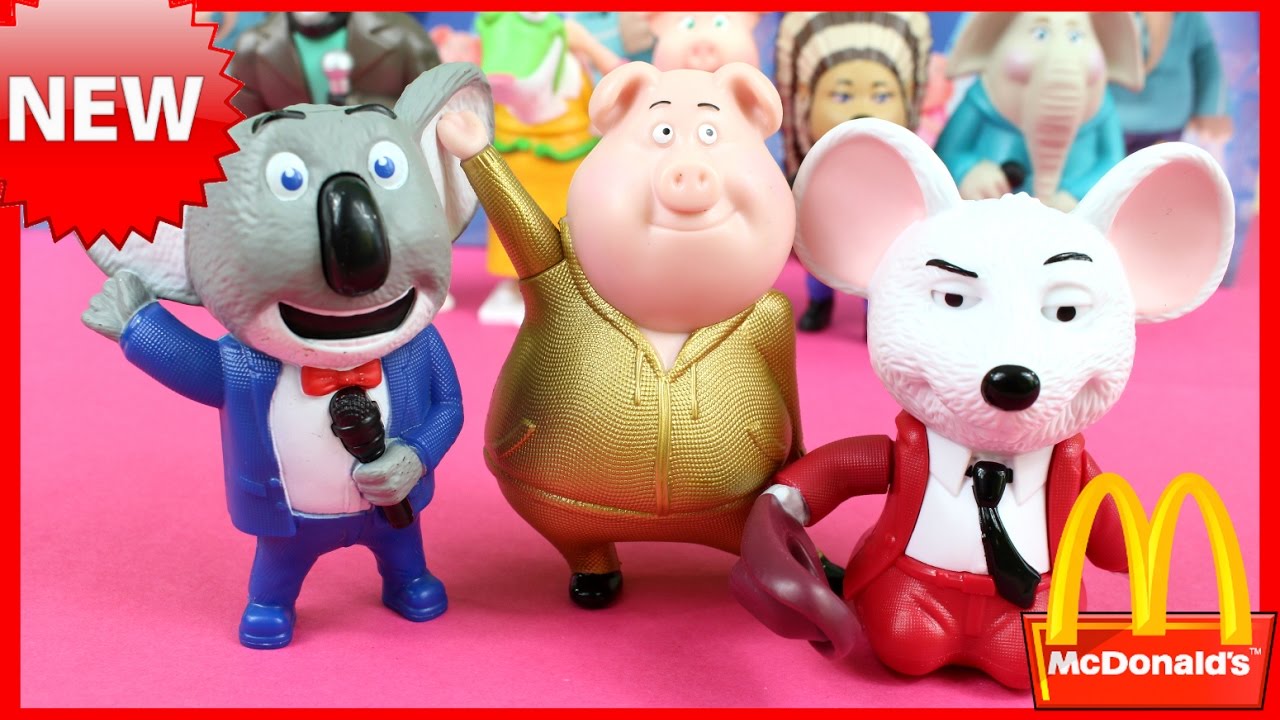 Happy Meal Zabawki z Filmu Sing! od McDonald's Unboxing - YouTube