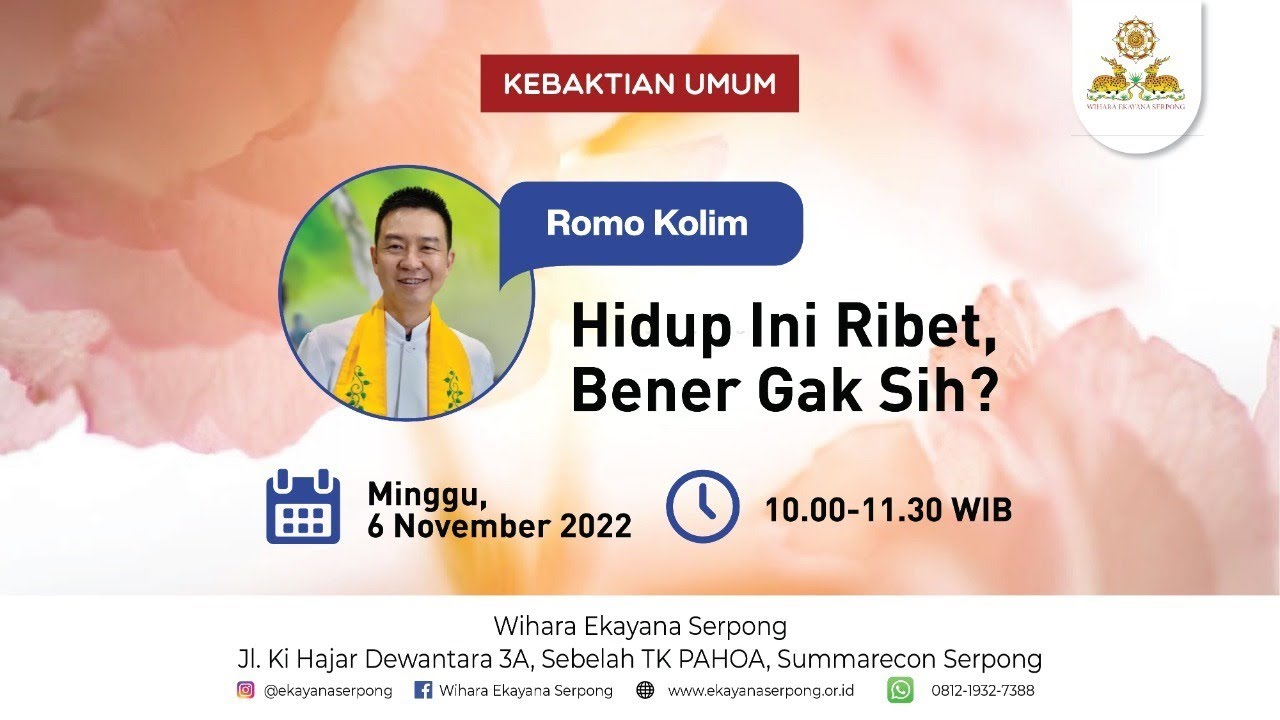 Hidup ini Ribet, bener ga sih? | Romo Kolim - YouTube