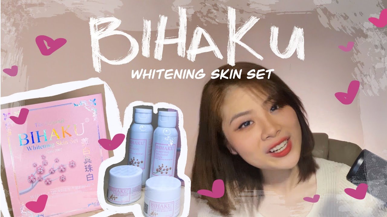 Trying out the BIHAKU Whitening Skin set || May effect ba? - YouTube