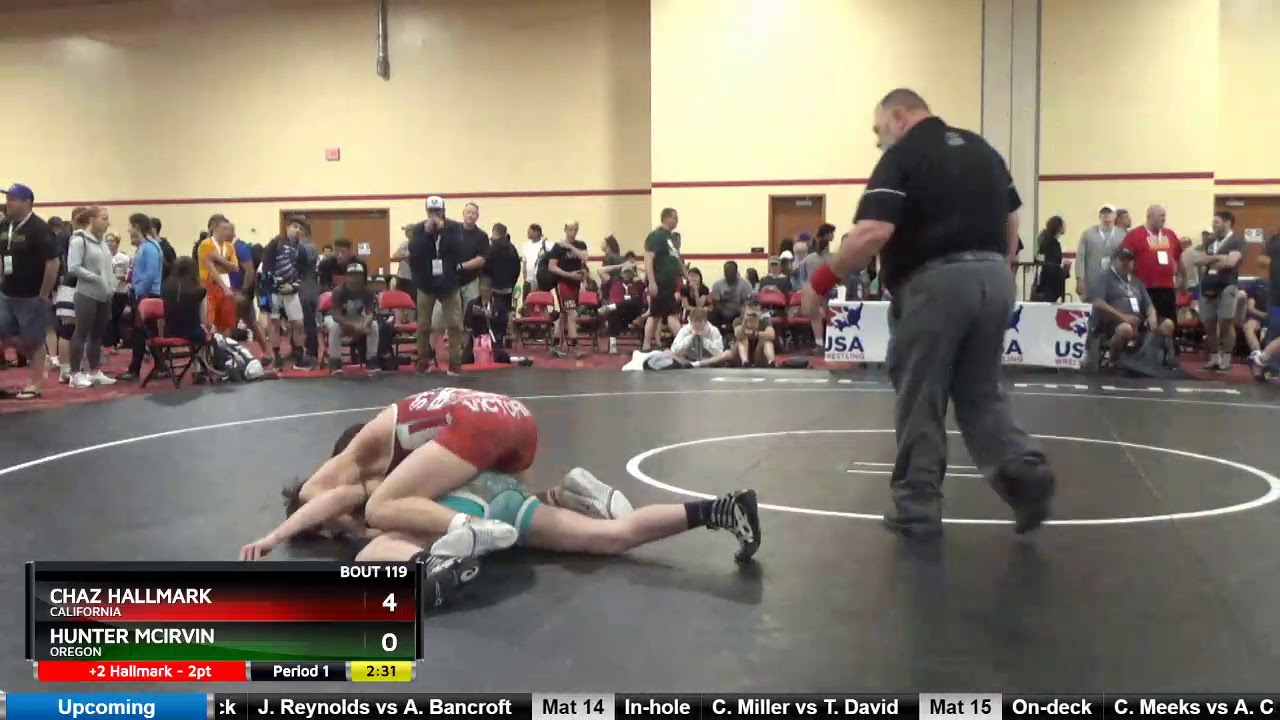 Junior 138 Chaz Hallmark California Vs Hunter McIrvin Oregon - YouTube