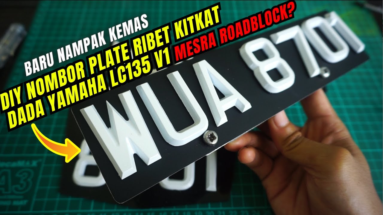DIY Nombor Plate Motor Ribet KitKat Dada Yamaha LCV1 🔥 - YouTube