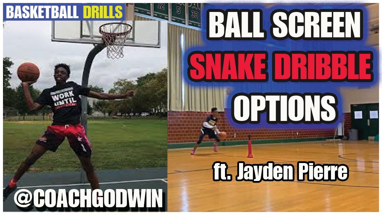 Ball Screen Snake Dribble Options - @CoachGodwin ft. Jayden Pierre ...