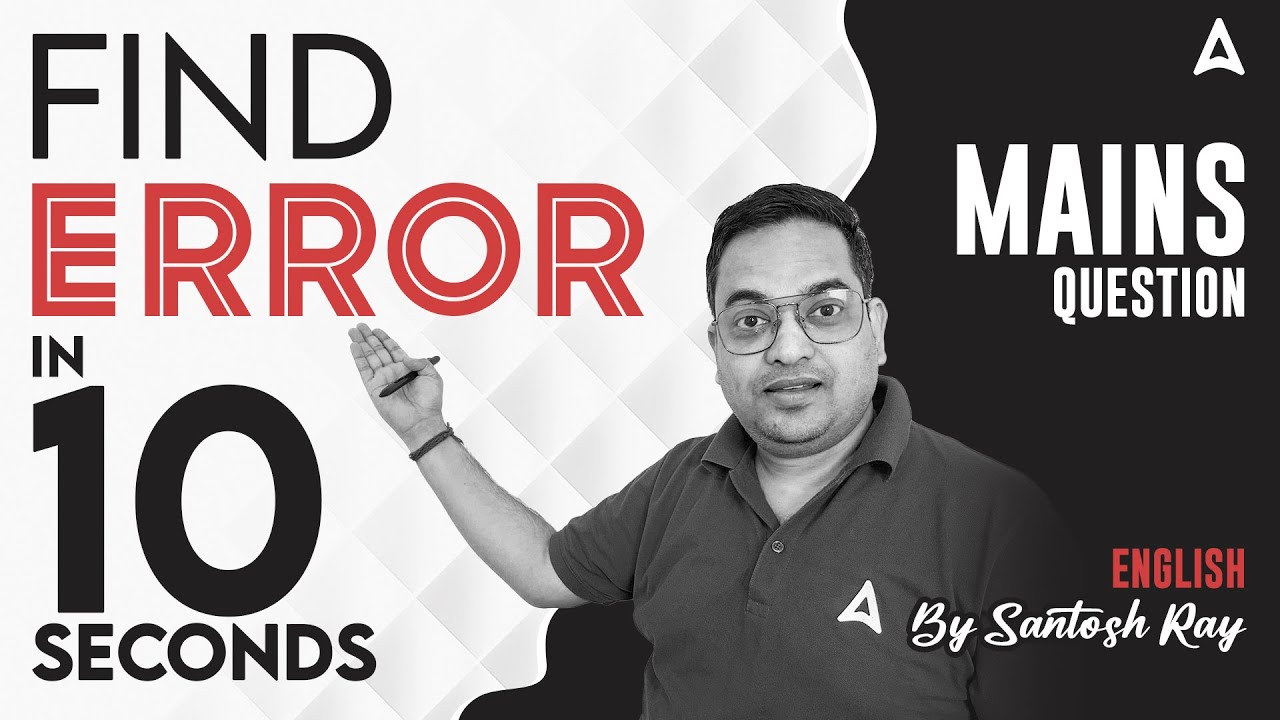 Error Detection and Correction in English | Mains Questions | English ...