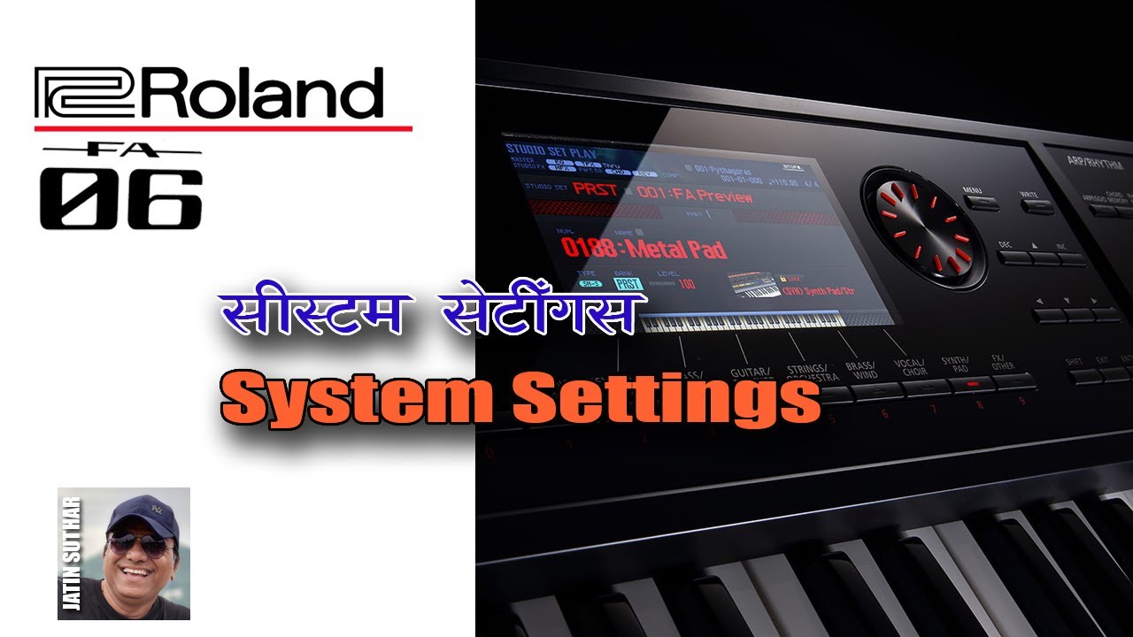 Roland FA06 सिस्टम सेटिंग्स | System settings - YouTube