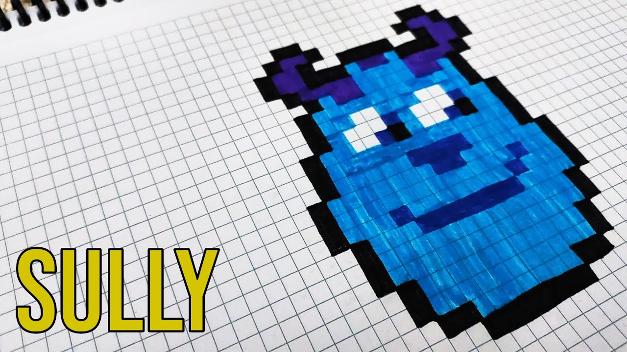 How to Draw Sully from Monster's Inc. - Drawing Sully Face - Handmade ...