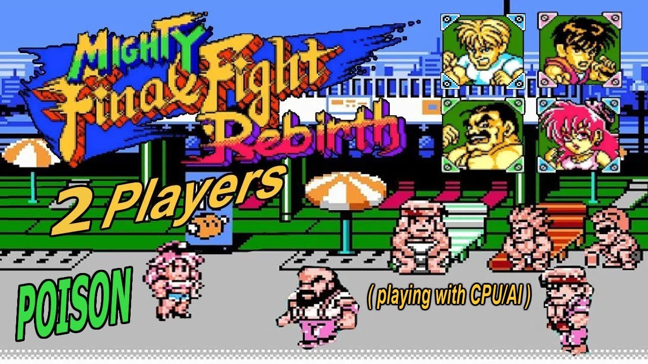 Mighty Final Fight Rebirth (PC) 2 Players - Poison with CPU - YouTube