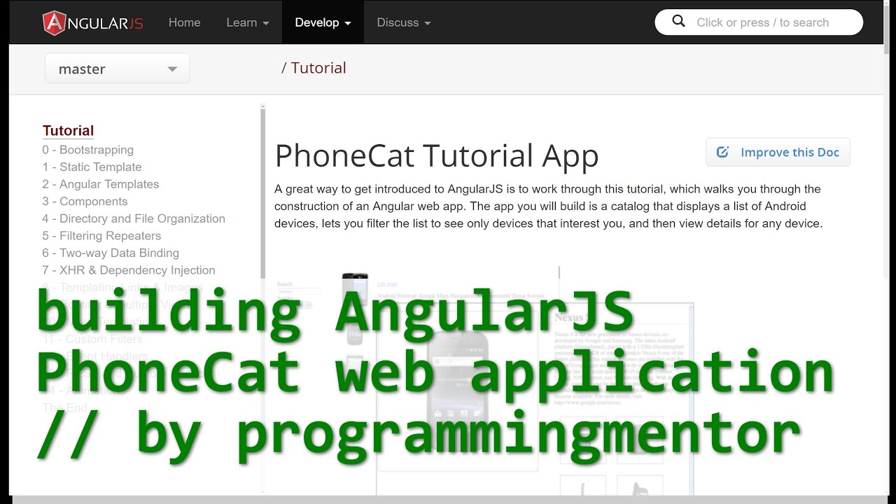 AngularJS PhoneCat Tutorial - YouTube AngularJS PhoneCat Tutorial - YouTube
