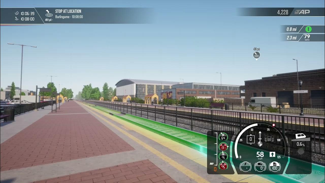 Caltrain 236 Arrived and Departed at Burlingame Station - YouTube