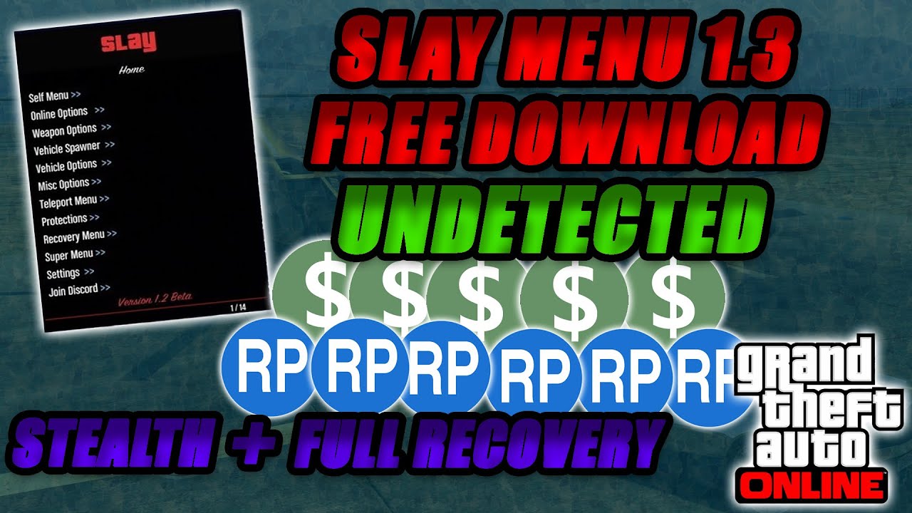 GTA V Online 1.50 Slay 1.3 | 💸GTA 5 Mod Menu PC Free + Full Recovery💸 ...