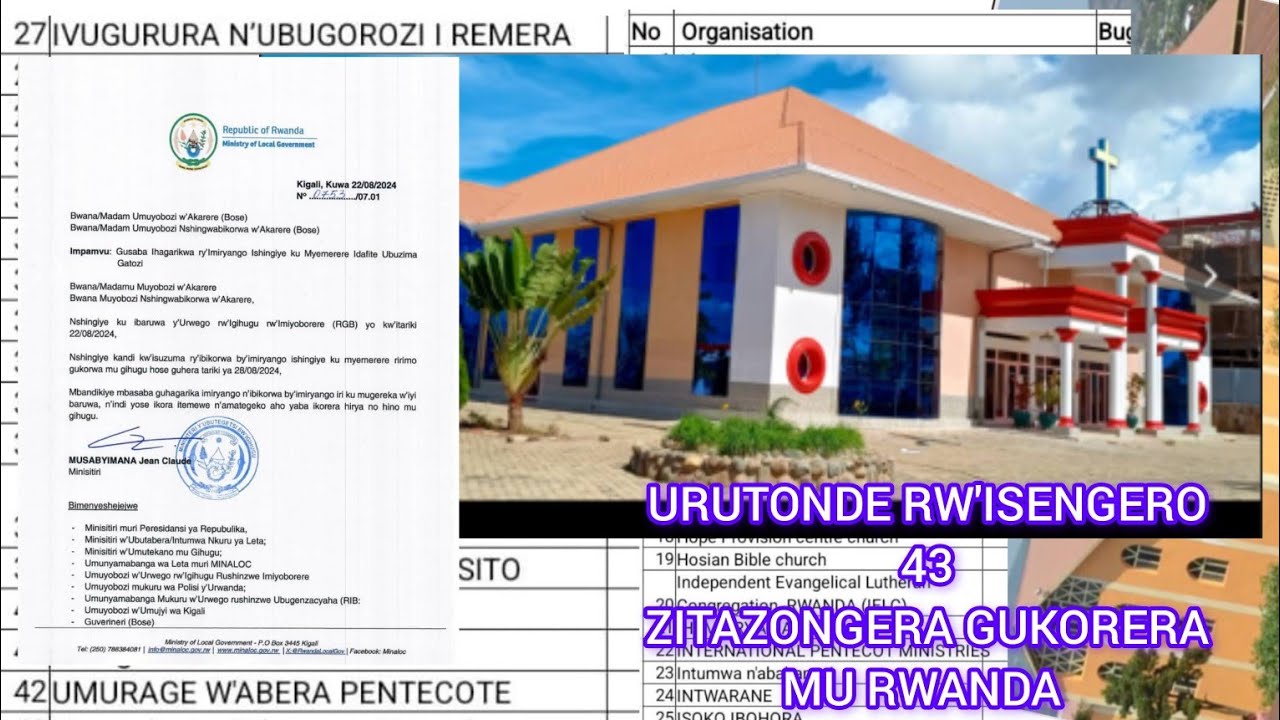 🌍ADEPR 😭😭Urutonde ry'insengero 43 zitemerewe kongera gusengera mu ...