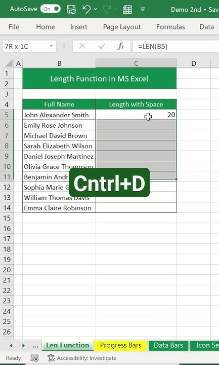 Count Letters within Between spaces in MS Excel. @KTAnalytics - YouTube