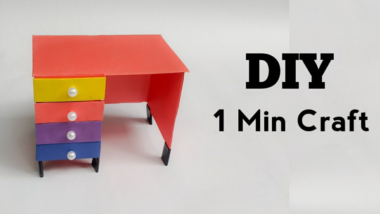 How To Make a Paper Table - Easy Origami Table (Paper Furniture) Making ...