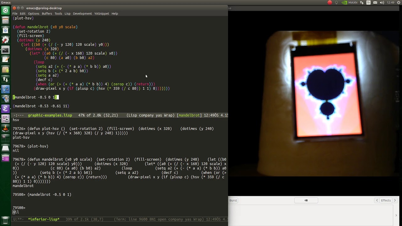 Ulisp Graphic Examples on Sipeed Maix Bit - RISCV - K210 AI Board with Emacs - YouTube