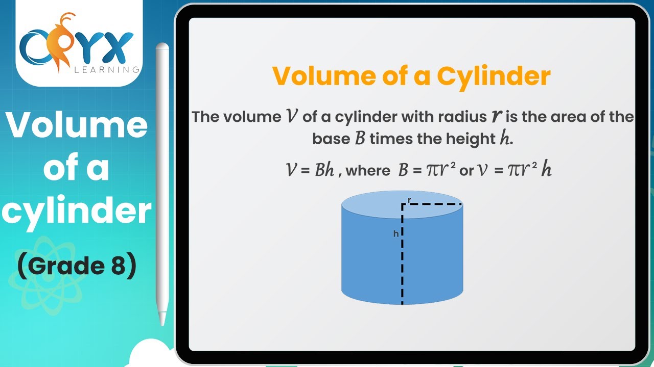 Volume of Cylinders | Grade 8 Math | Oryx Learning - YouTube