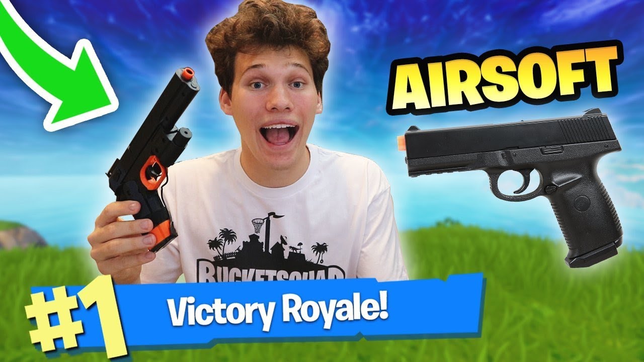 1 DEATH = 1 SHOT WITH AIRSOFT GUN in FORTNITE BATTLE ROYALE - YouTube