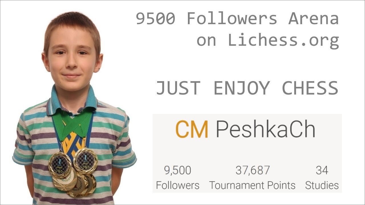 CHESS. 9500 Followers Arena on Lichess.org. LiveStream. 08/07/2022 ...