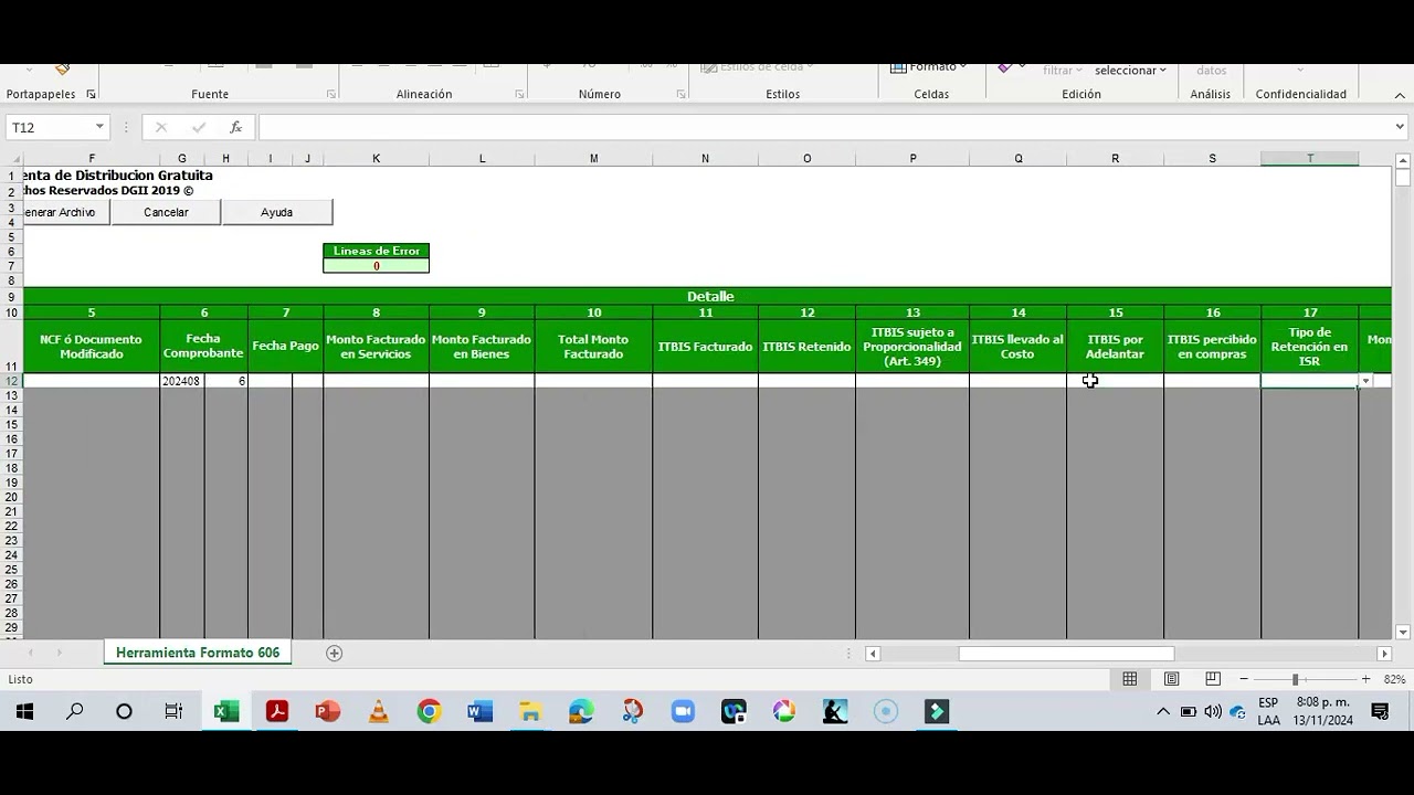 Formato de envio 606 - YouTube