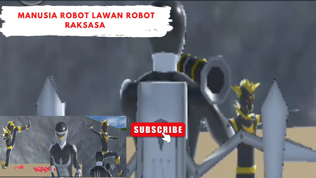 manusia robot lawan robot raksasa - YouTube