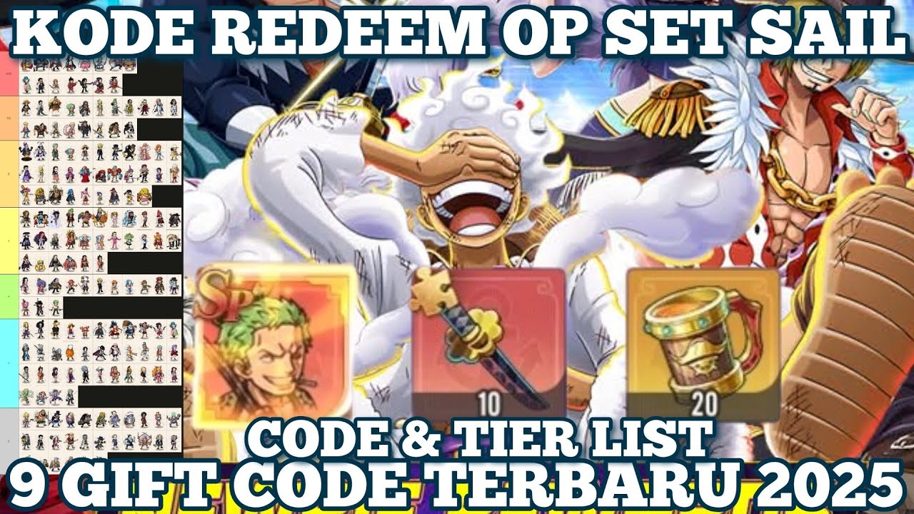 Kode Redeem & Tier List OP Set Sail 2025 ! Gift Code OP Set Sail Terbaru Hari Ini - YouTube