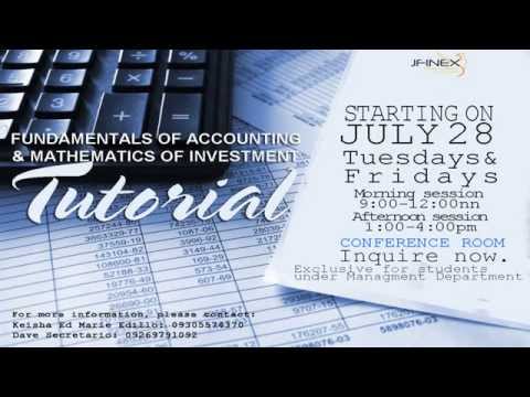 Fundamentals of Accounting and Mathematics of Investment Tutorial - YouTube