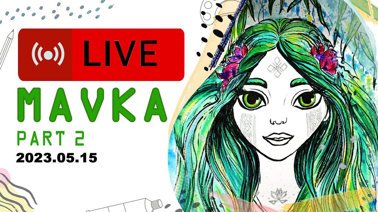 [LIVE]🔴How to draw Mavka, a character from the cartoon Forest Song with ...