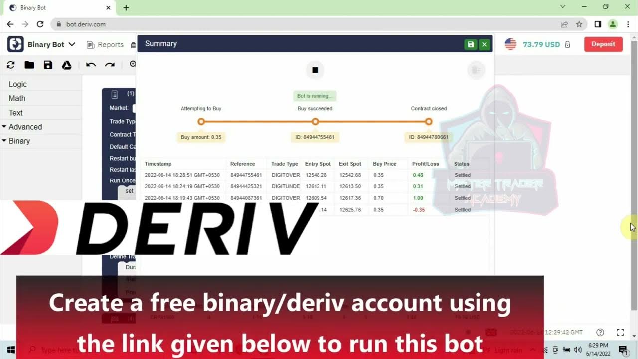 Deriv Binary Over Under Best Bot for Free Download - YouTube
