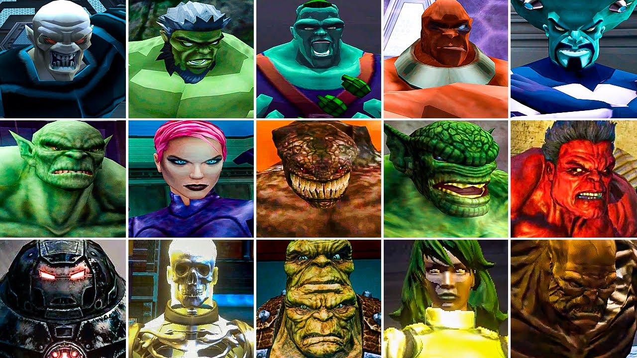 HULK GAMES - All Bosses & Ending (2003 - 2024) 4K ULTRA HD - YouTube