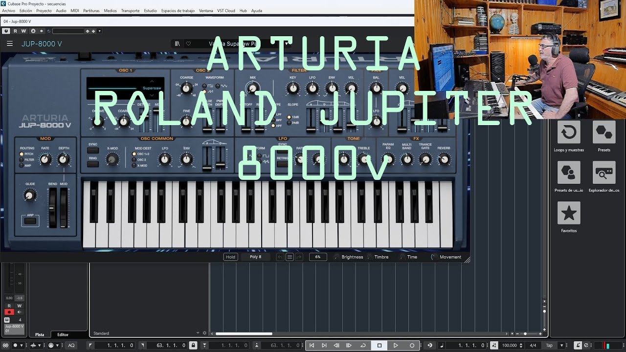 Arturia Jp8000v Emulador del roland del mismo nombre | espectacular ...