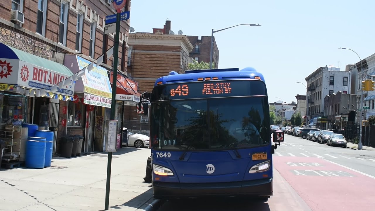 MTA NYCT Bus: 2018 New Flyer XD40 7649 on the B49 - YouTube