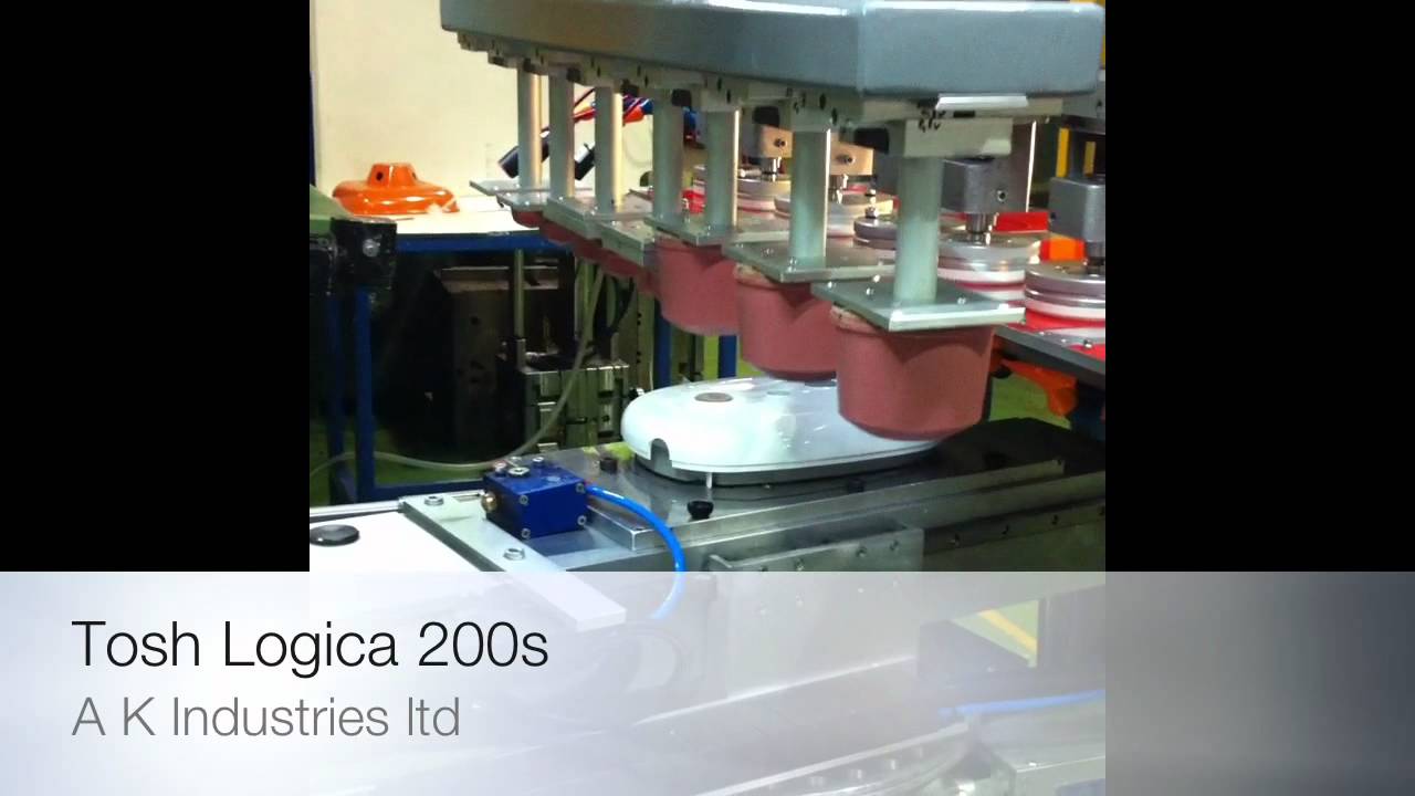 Tosh Logica 200s Pad Printing - YouTube