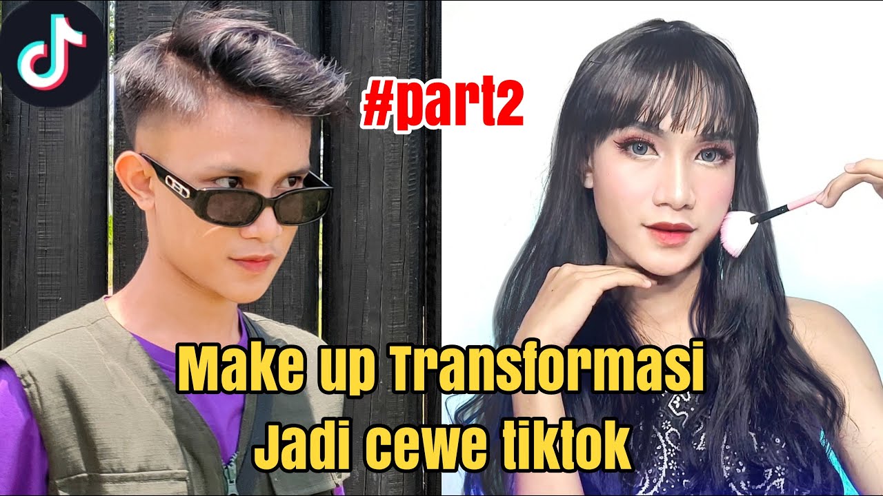 Makeup transformasi jadi cewe part 2 || azkha tegar - YouTube
