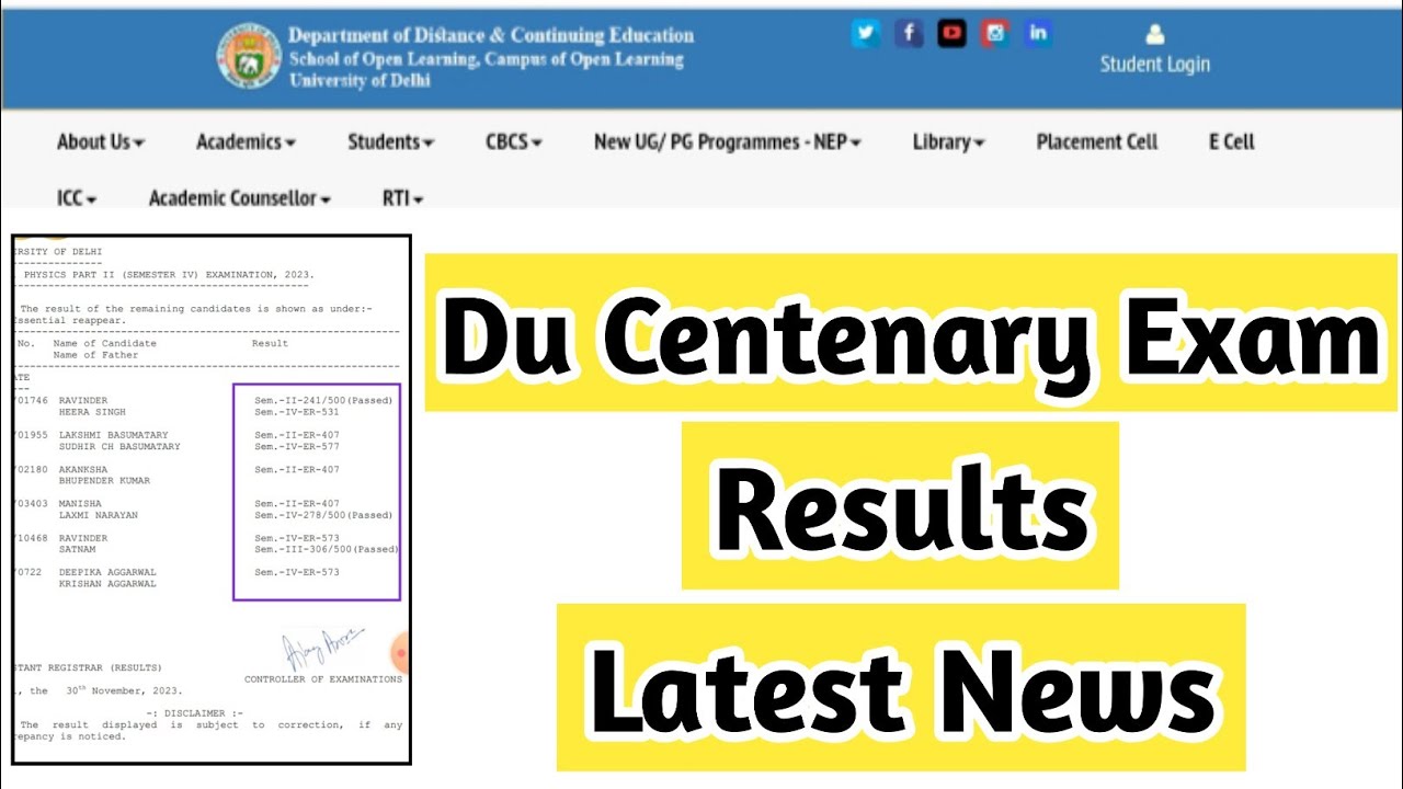 Du Centenary Exam Result Latest News | Ran2goal #exam #centenaryexam # ...